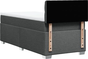 Box spring postel s matrací tmavě šedá 100 x 200 cm textil 3285807
