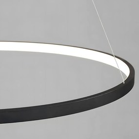 Toolight Závěsné LED osvětlení Modern Circle D99 LHJ012-CP 80cm černé