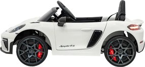 Elektrické autíčko Porsche Spyder RS ​​718 Lakýr bílé