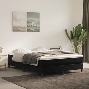 Box spring postel s matrací černá 140x200 cm samet - Default Title