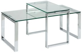 Konferenční stolek 2-set Akamu čiré sklo