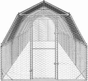 Výběh pro slepice se střechou 2,5x12x2,25 m pozinkovaná ocel 3328530