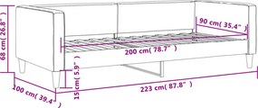 vidaXL Válenda 90 x 200 cm textil [353983] Barva: světle šedá