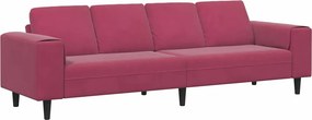 Pohovka do obývacího pokoje Víno Červené 250 x 77 x 76 cm 3335095