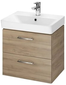 Cersanit - SET B283 LARA MILLE SLIM 50 (SKŘÍŇKA + UMYVADLO), Ořech, S801-322-DSM