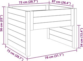 vidaXL Garáž na sekací stroj Hnědá 79 x 73 x 56 cm [42013029]