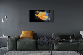 Obraz na skle barevné fraktály 125x50 cm