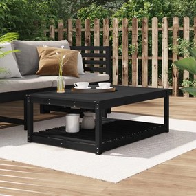 Zahradní stůl černý 121 x 82,5 x 45 cm masivní borové dřevo,  824152