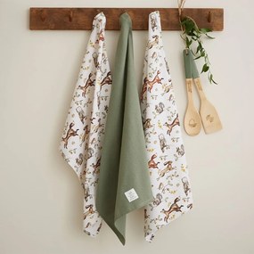 Bavlněné utěrky v sadě 3 ks 45x65 cm Forest Fable – Cooksmart ®