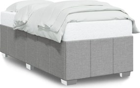 Rám postele bez matrace světle šedá 80 x 200 cm textil 3284790