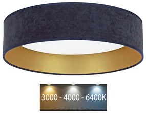 Brilagi Brilagi - LED Stropní svítidlo VELVET LED/24W/230V 3000/4000/6400K modrá/zlatá BG0274
