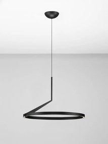 Matně černé hliníkové LED stmívatelné závěsné svítidlo ø 60 cm Tilia – Nova Luce