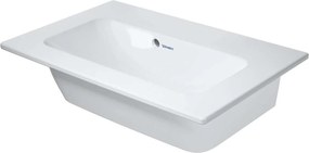 Duravit ME by Starck - Umyvadlo 63x40 cm, s přepadem, bez otvoru pro baterii, DuraShield, bílá 234263AA60