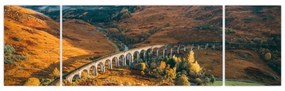 Obraz mostu ve skotském údolí (170x50 cm)
