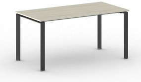 Jednací kancelářský stůl PRIMO INFINITY, 160x80 cm, černá podnož, dub přírodní