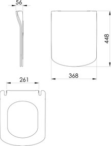 Sapho Glanc GC5030 WC sedátko Slim soft close