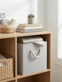 Sinsay - Úložný box s pleteným uchem - béžová