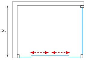 Roth LEGA LINE LLD4+LLB Sprchový kout obdélníkový 130x100 cm Profil: Lesk, Sklo: Hladké čiré