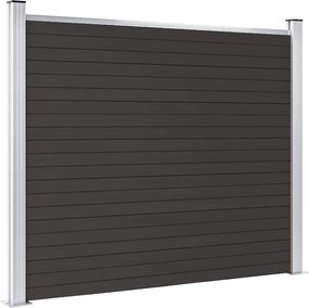 Plotový dílec WPC 180 x 146 cm černý 148984