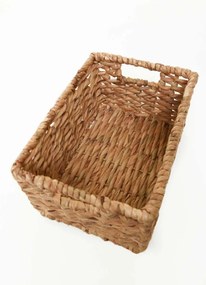 Policový koš CESTERO, vodní hyacint, 34x24x18 cm, natur