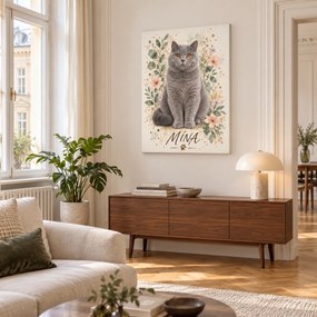 Foto obraz z vlastní fotky na plátno – Moderní akvarelový portrét mazlíčka z fotky Rozměry obrazu: 20 x 30 cm