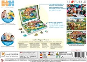 EUROGRAPHICS Puzzle Connecting Pieces: Vesnický obchůdek / 48 dílků /