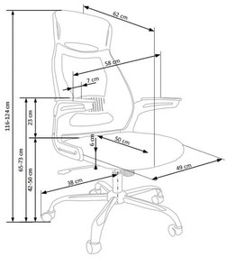 Kancelářská židle Solaris, černá / šedá