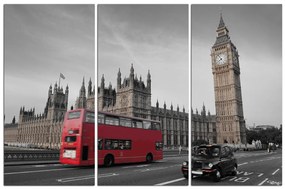 Obraz na plátně - Autobus v Londýně 131ČB (135x90 cm)