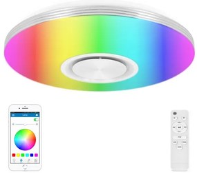 LED RGBW Stmívatelné stropní svítidlo s reproduktorem LED/60W/230V bílá + DO