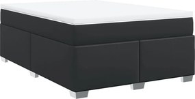 Box spring postel s matrací černá 140x200 cm umělá kůže 3285213