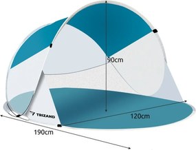 Plážový stan SUNSHADE 120x190 cm, modro-bílý