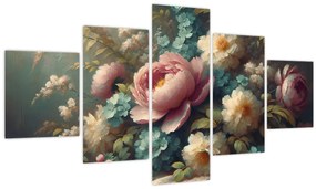 Obraz -  Zátiší s květinami - malba (125x70 cm)