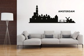 Lepy.cz Samolepka na zeď Amsterdam Velikost (šířka x výška): 61x160cm, Barevná varianta: Černá