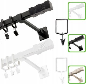 Garnýž Jednoduchý 160 CM Garnýž Kvadro Tiché Žabky Velký Výběr Zakončení