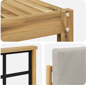 Venkovní pohovková souprava 6 ks Bílá a světlá šedá Polyester 3387255