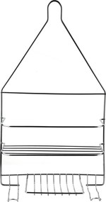Koupelnová police CARL SILVER 25x45 cm stříbrná