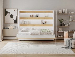 Devesto Sklápěcí postel Horizontální 140 Dub Artisan LED