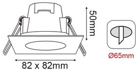 ACA Lighting SMD LED bodovka VERA 5W/230V/3000K/400Lm/IP65/120°, bílá, VERA530SW