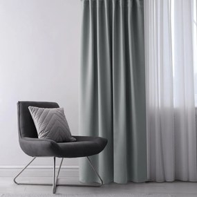 Závěs AmeliaHome Blackout s multifunkční páskou 140x270 cm stříbrný