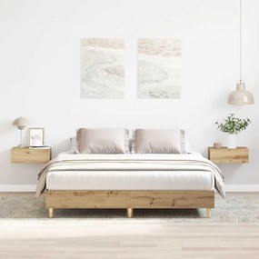 Rám postele bez matrace Artisan Dub 150x200 cm kompozitní dřevo 3328716
