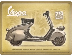 Postershop Plechová cedule: Vespa 75 Years Anniversary (Special Edition) - 40x30 cm