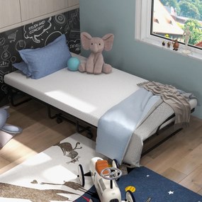 Costway Skládací postel s matrací z paměťové pěny a přenosnou rozkládací postelí