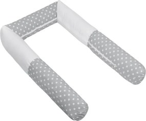 Bellatex Mantinel do dětské postýlky VÁLEC průměr 12x240 cm Puntík šedá, bílá