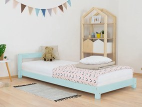 Benlemi Dětská jednolůžková postel s čelem DREAMY Zvolte barvu: Světle modrá, Rozměr: 140x200 cm