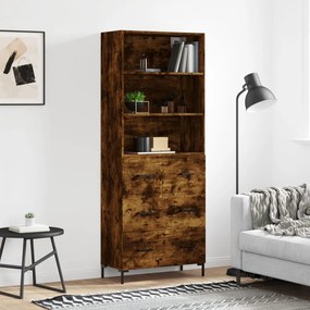 vidaXL Skříň highboard 69,5 x 34 x 180 cm kompozitní dřevo [3189382] Barva: kouřový dub