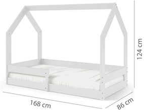 Jednolůžko dětská postel POLA | 80x160 cm | s roštem | bílá | UNI PROVEDENÍ
