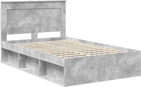 Rám postele s čelo Beton 120 x 200 cm Masivní borové dřevo 3410115