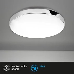 Stropní LED svítidlo BRILONER průměr 28,5cm 13W bílé-chrom 3351016
