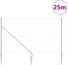 Svařované drátěné ploty s hroty 25 x 1,4 m Pozinkovaná ocel 3351432