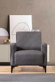 Atelier del Sofa Křeslo Petra - Anthracite, Antracitová